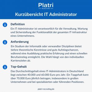 IT Administrator - Aufgaben, Gehalt & weitere Infos
